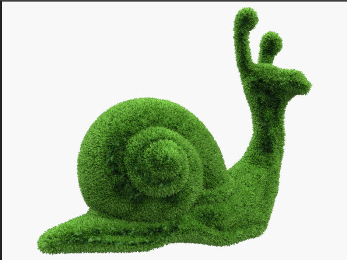 Outdoor Animal Snail Topiary Green Figures Landscaping Sculpture ...