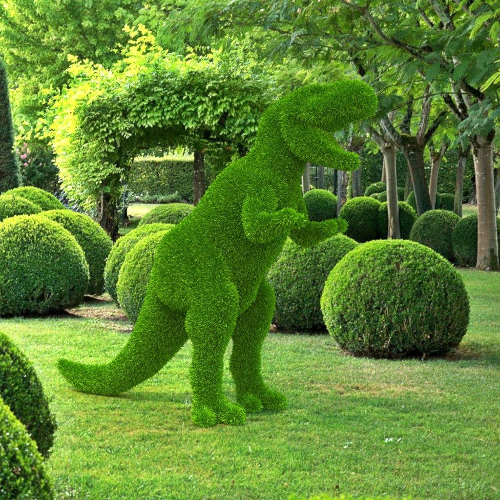 Outdoor Tyrannosaurus Rex T-rex Topiary Green Figures Covered in ...