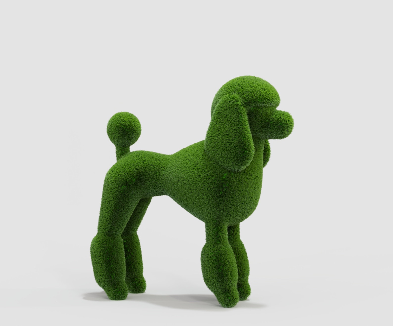 Outdoor Animal Poodle Topiary Green Figures Covered in Artificial Grass ...