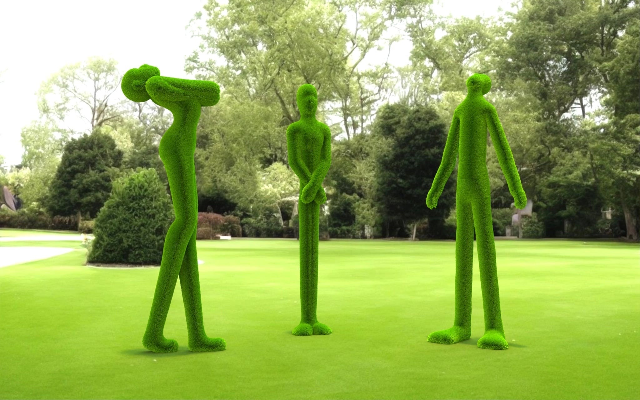 Outdoor Man Yard Decor Synthesizer, Realist, Dreamer Topiary Green ...