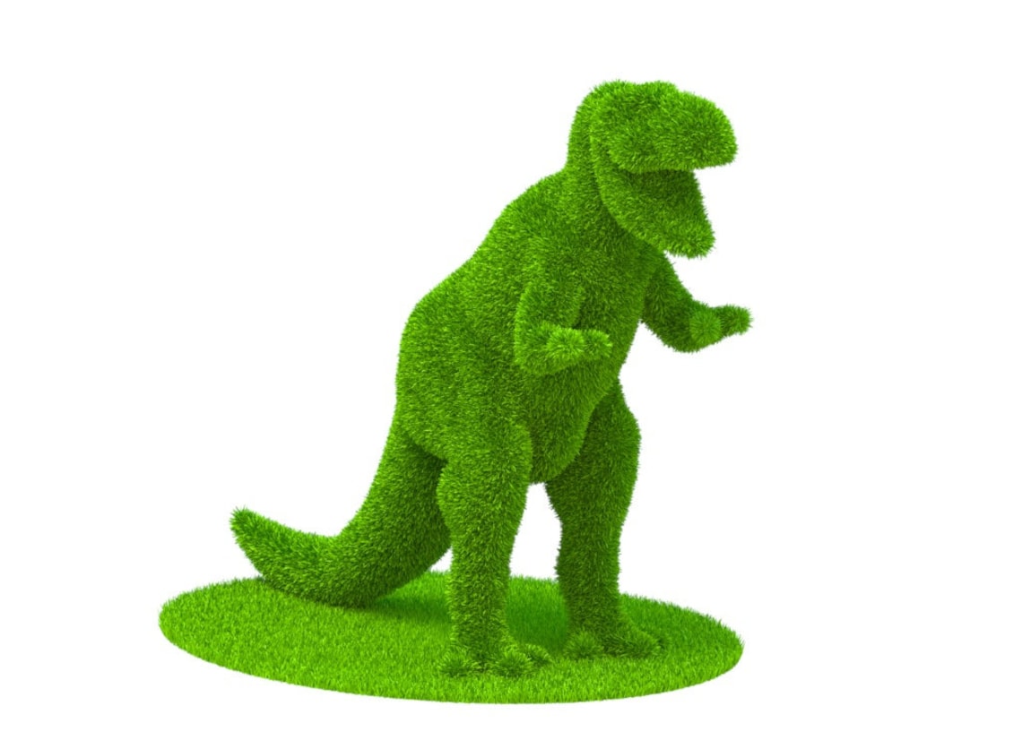 Outdoor Tyrannosaurus Rex T-rex Topiary Green Figures Covered in ...