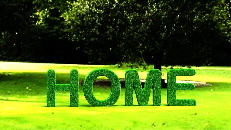 Outdoor 3D Letters and Numbers Topiary Green Figures 48" Covered in ...