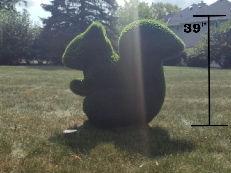 Outdoor Animal Squirrel Topiary Green Figures 39" Covered in Artificial ...