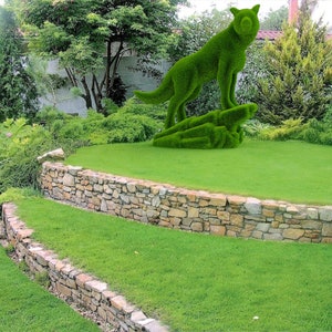 Large Wolf Topiary Sculpture: Artificial Grass Outdoor Garden Art - Etsy