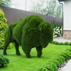 Outdoor Tyrannosaurus Rex T-rex Topiary Green Figures Covered in ...