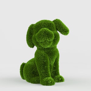 Artificial Grass Dog Topiary: Outdoor Animal Green Figure (56x47x67) - Etsy