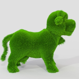 Artificial Grass Cow Topiary: Outdoor Garden Sculpture (l50"x W20"x H39 ...
