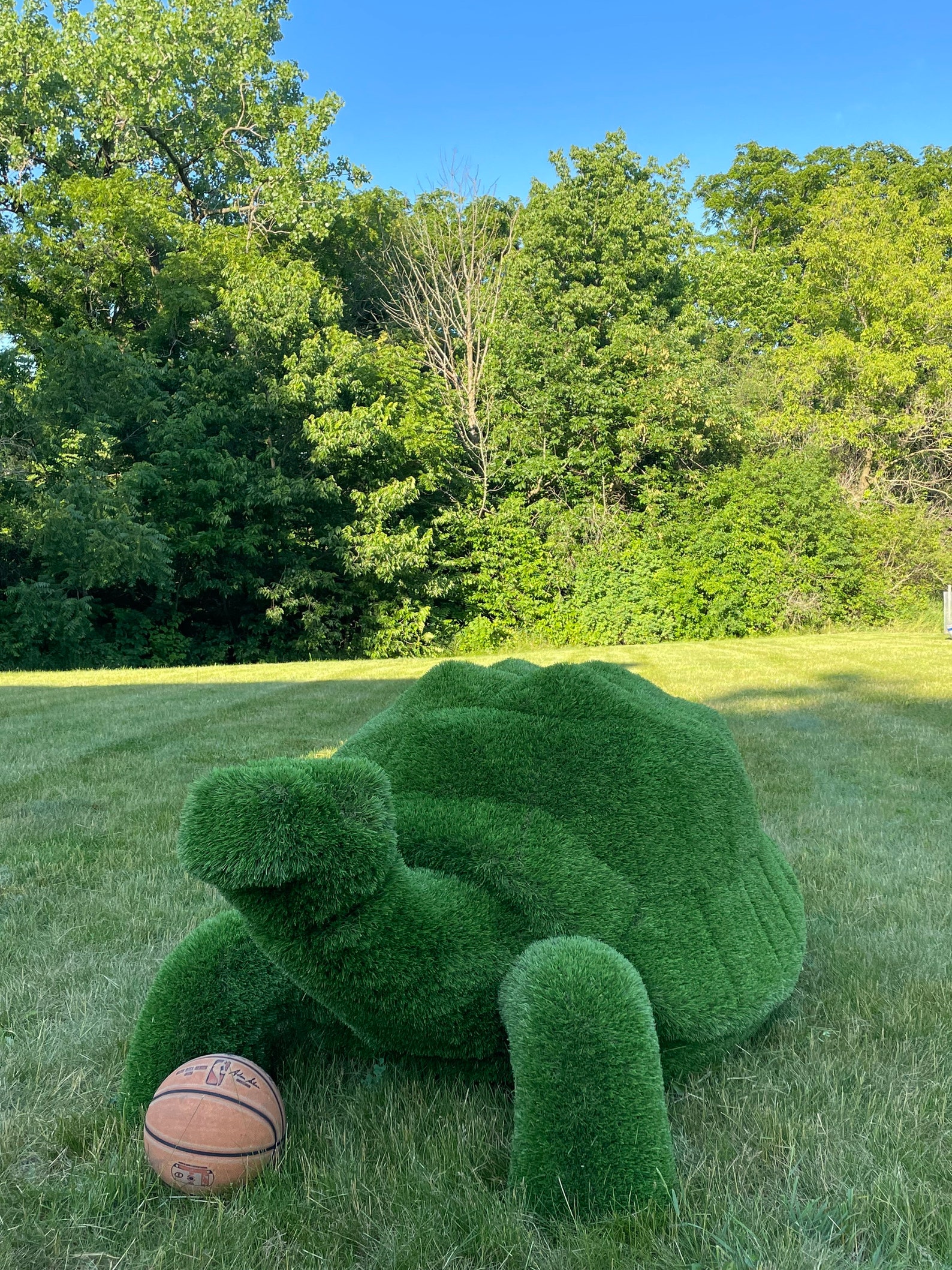 Outdoor Animal Turtle Topiary Green Figures Covered in Artificial Grass ...