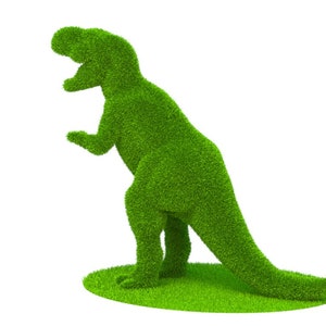 Outdoor Tyrannosaurus Rex T-rex Topiary Green Figures Covered in ...