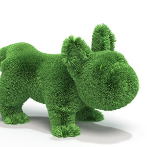 Faux Grass French Bulldog Garden and Yard Decoration Topiary: Outdoor ...