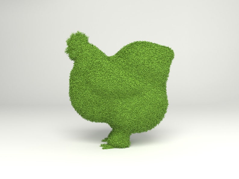 Outdoor Animal Chickens Topiary Green Figures Covered in Artificial ...