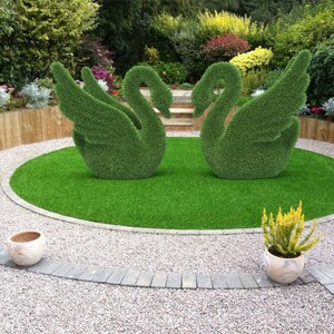 Outdoor Animal Swan Topiary Green Figures 65 Covered in | Etsy