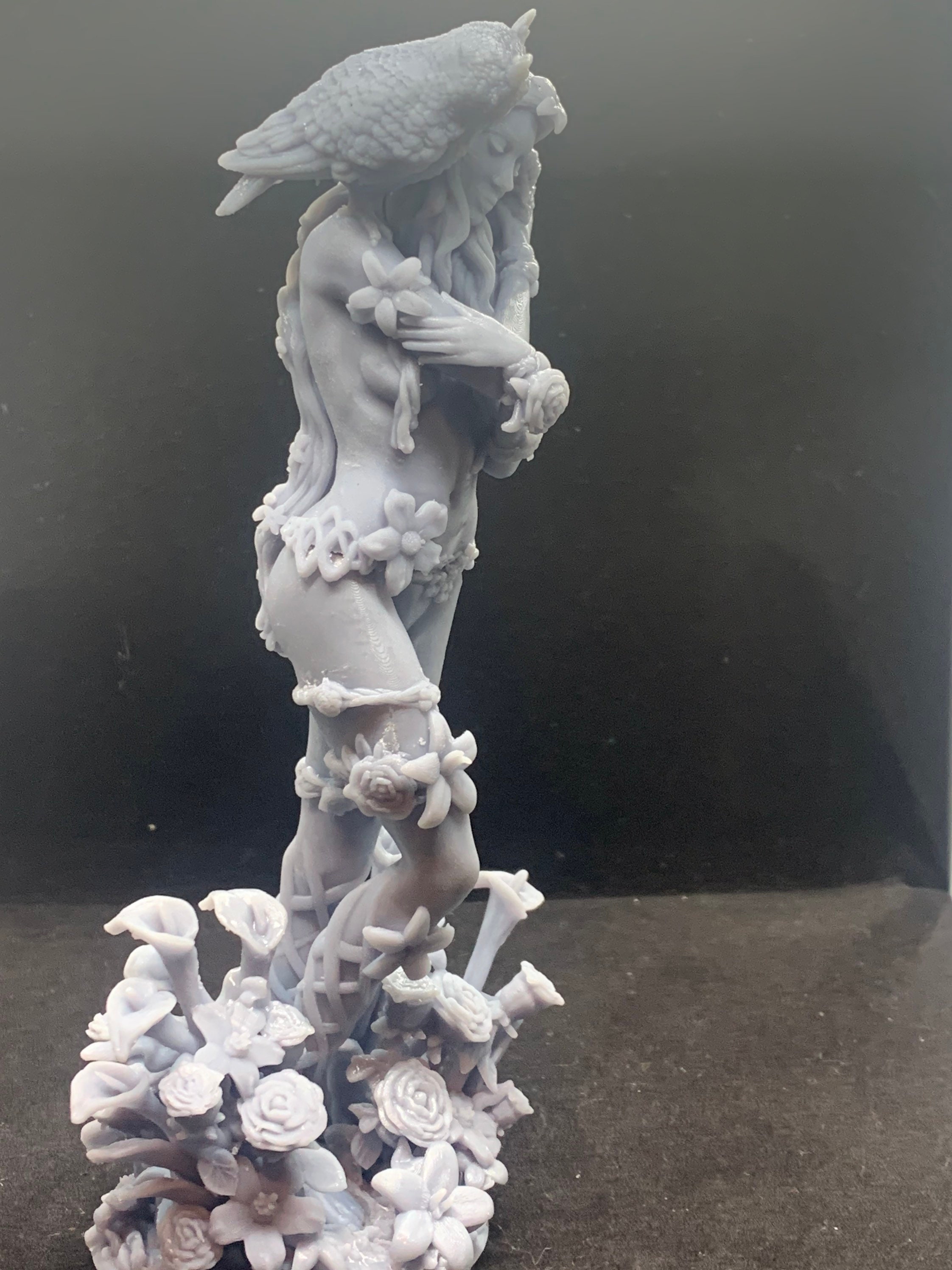 3d Printed Dryad, Eloven the White Lily Statue (unpainted) - Etsy