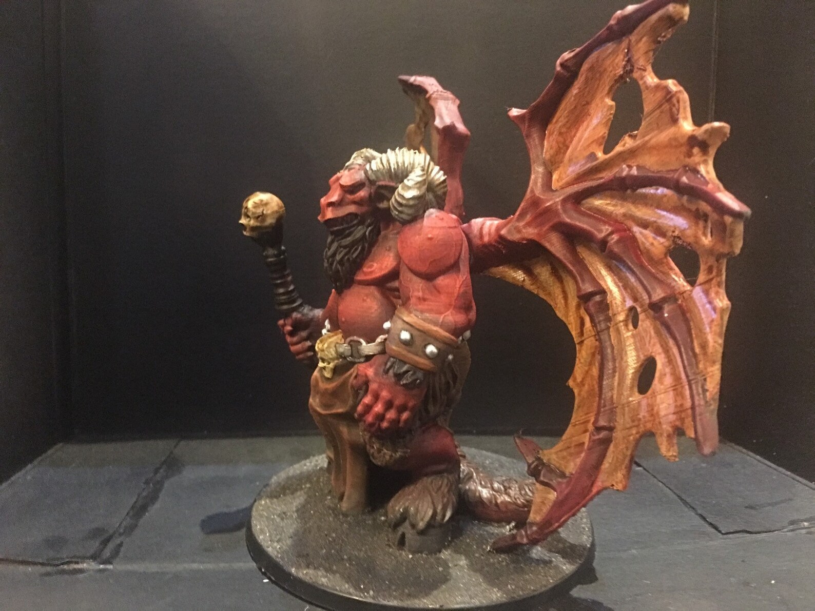 3D Printed Hand Painted Dungeons and Dragons Orcus (model by Fat Dragon ...