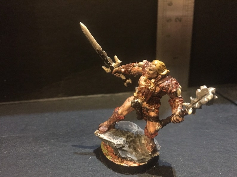Hand Painted Reaper Miniatures Barbarian - Etsy