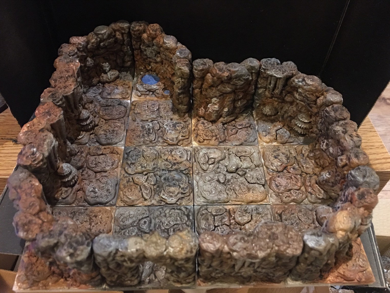 Dungeon Tiles Caverns Starter Set 3d Printed and Painted (includes 4 ...