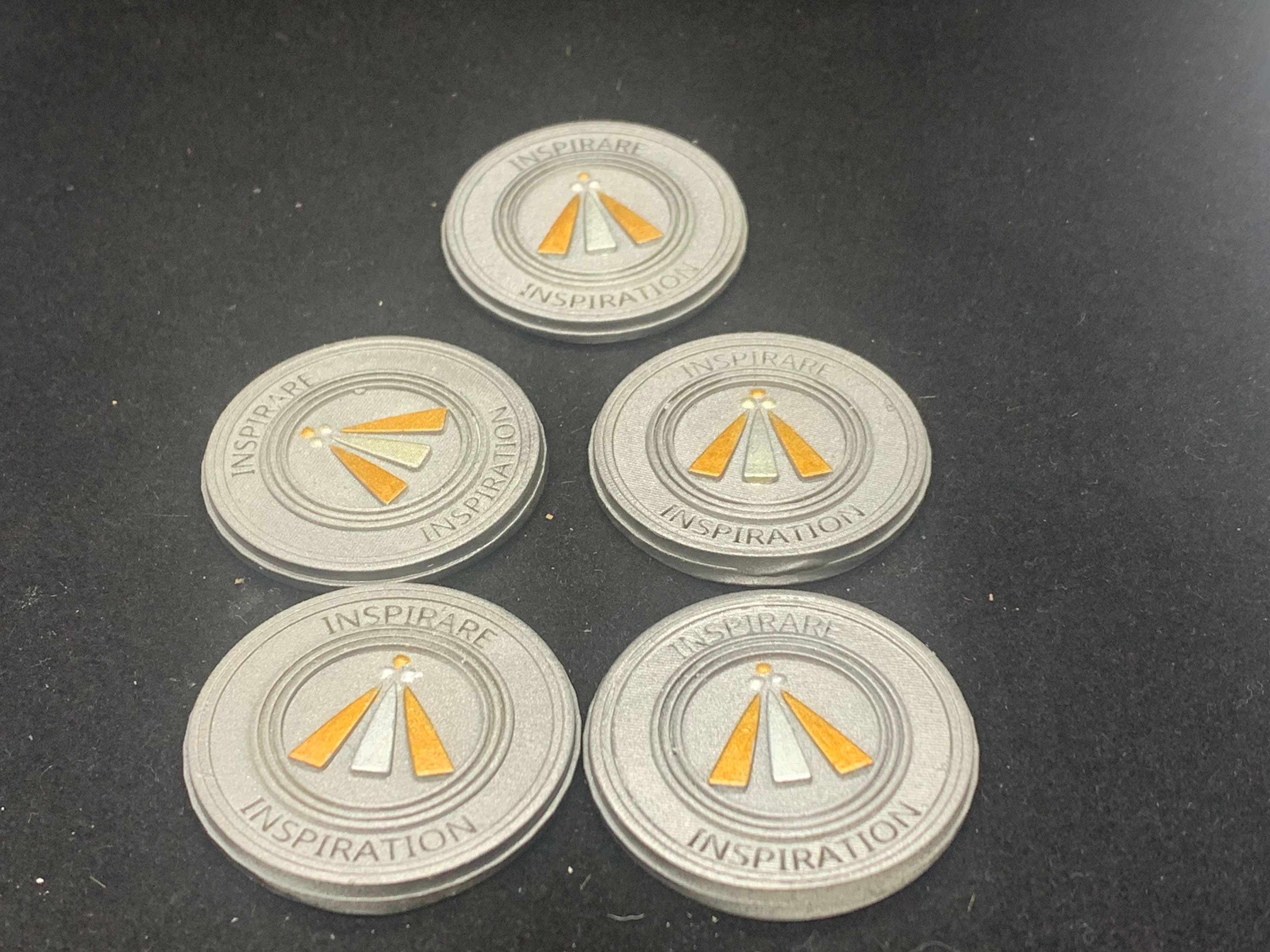 Set of 5 Bardic Inspiration Tokens - Etsy UK