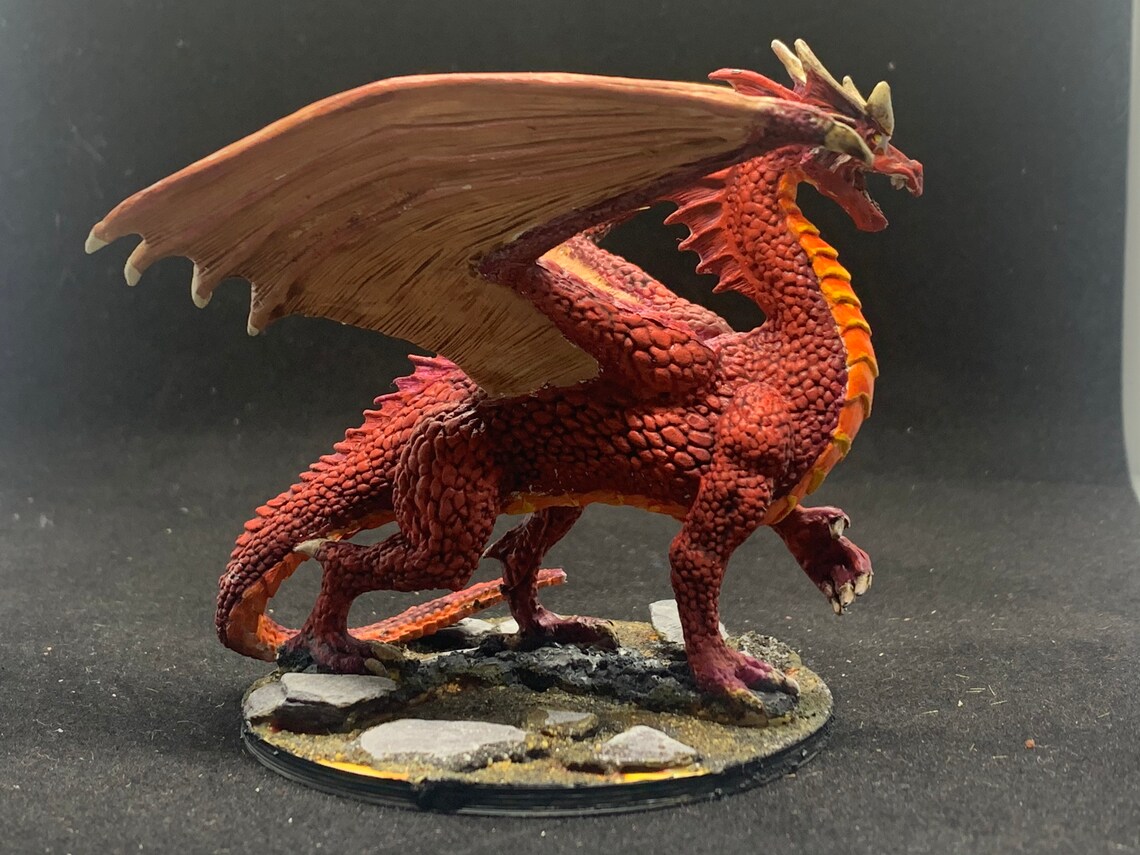 Hand Painted Reaper Minis Red Dragon - Etsy
