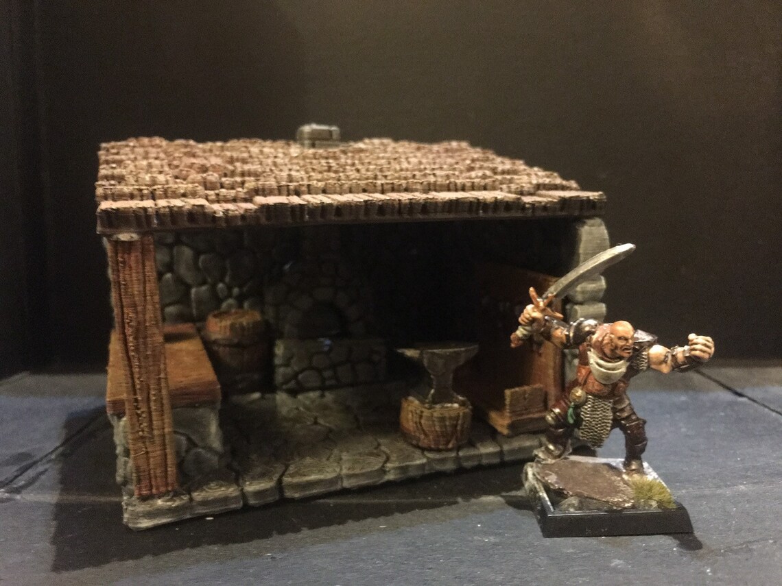 3D Printed and Painted Blacksmith Shop Forge - Etsy