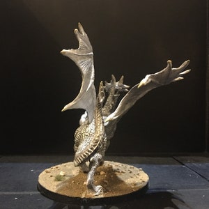 Hand Painted Reaper Miniatures Silver Dragon Dungeons and Dragons - Etsy