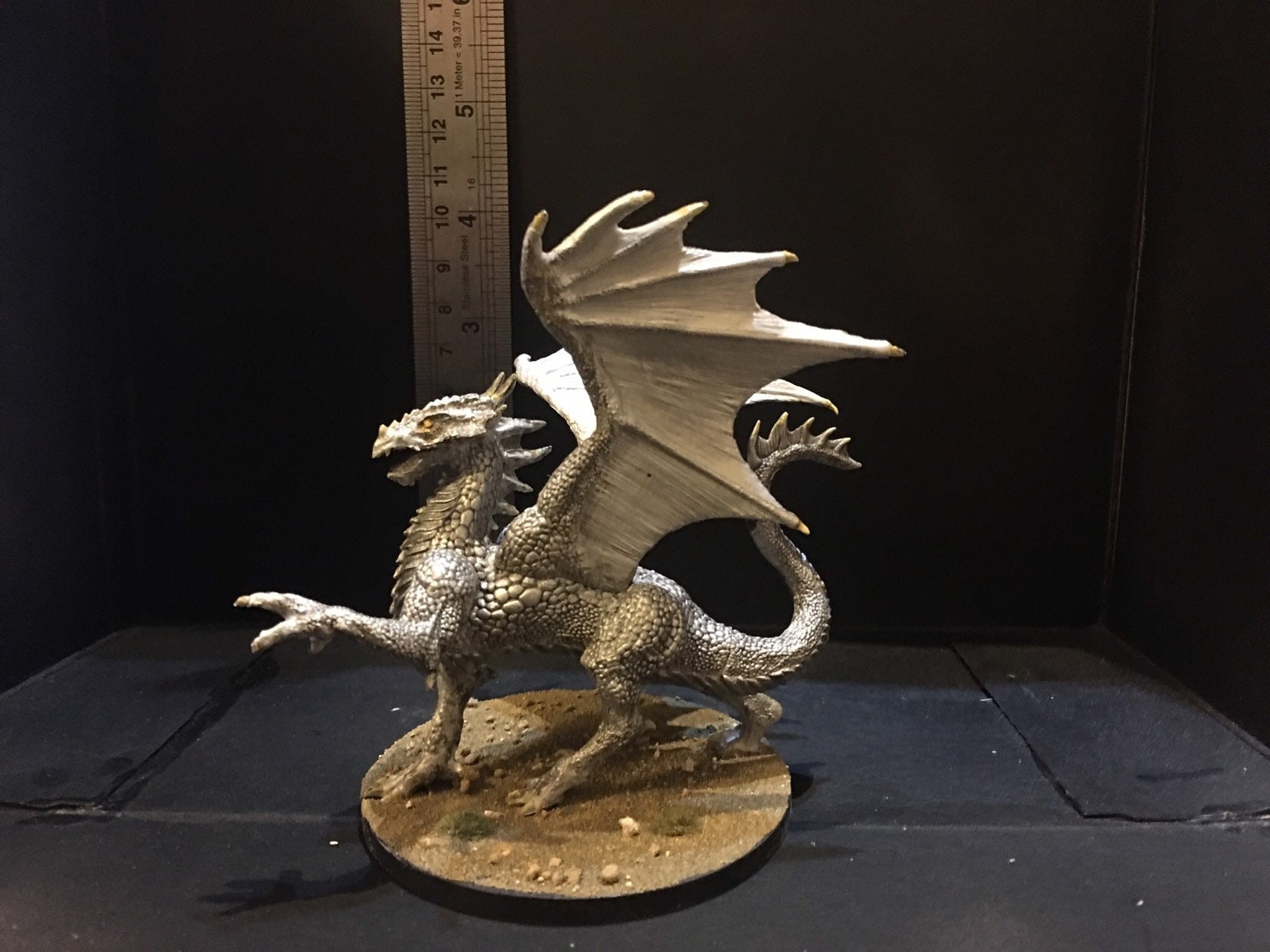 Hand Painted Reaper Miniatures Silver Dragon Dungeons and - Etsy