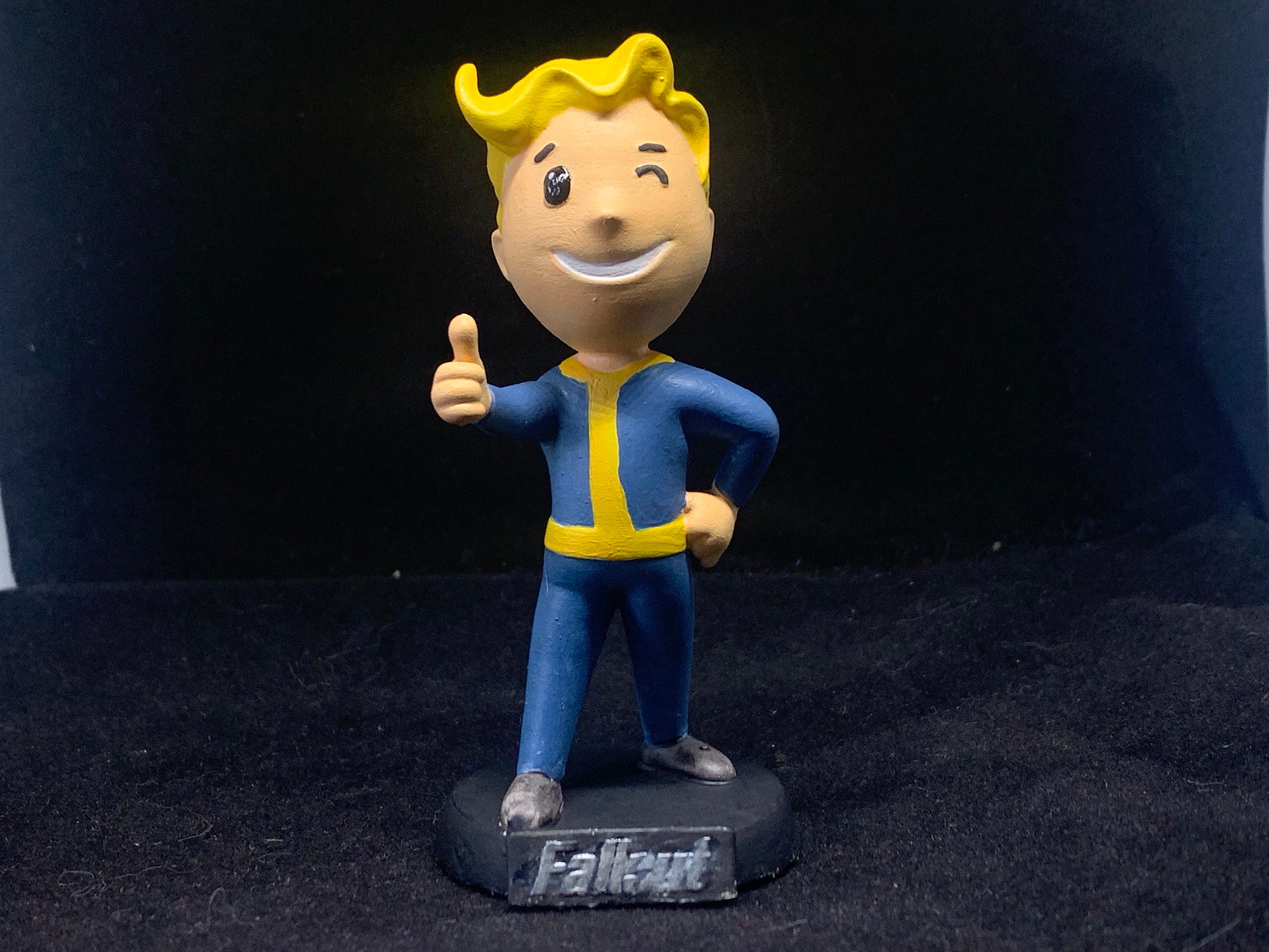 3d Printed Hand Painted Fallout Vault Boy - Etsy