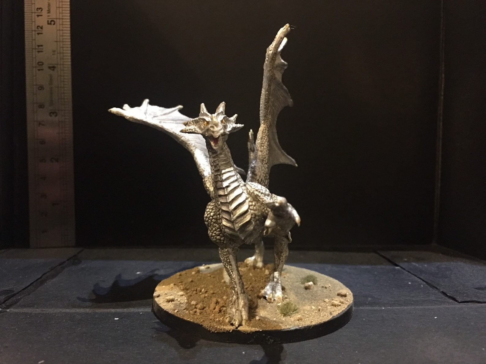 Hand Painted Reaper Miniatures Silver Dragon Dungeons and - Etsy