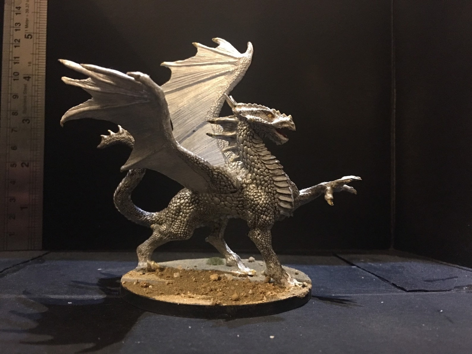 Hand Painted Reaper Miniatures Silver Dragon Dungeons and - Etsy