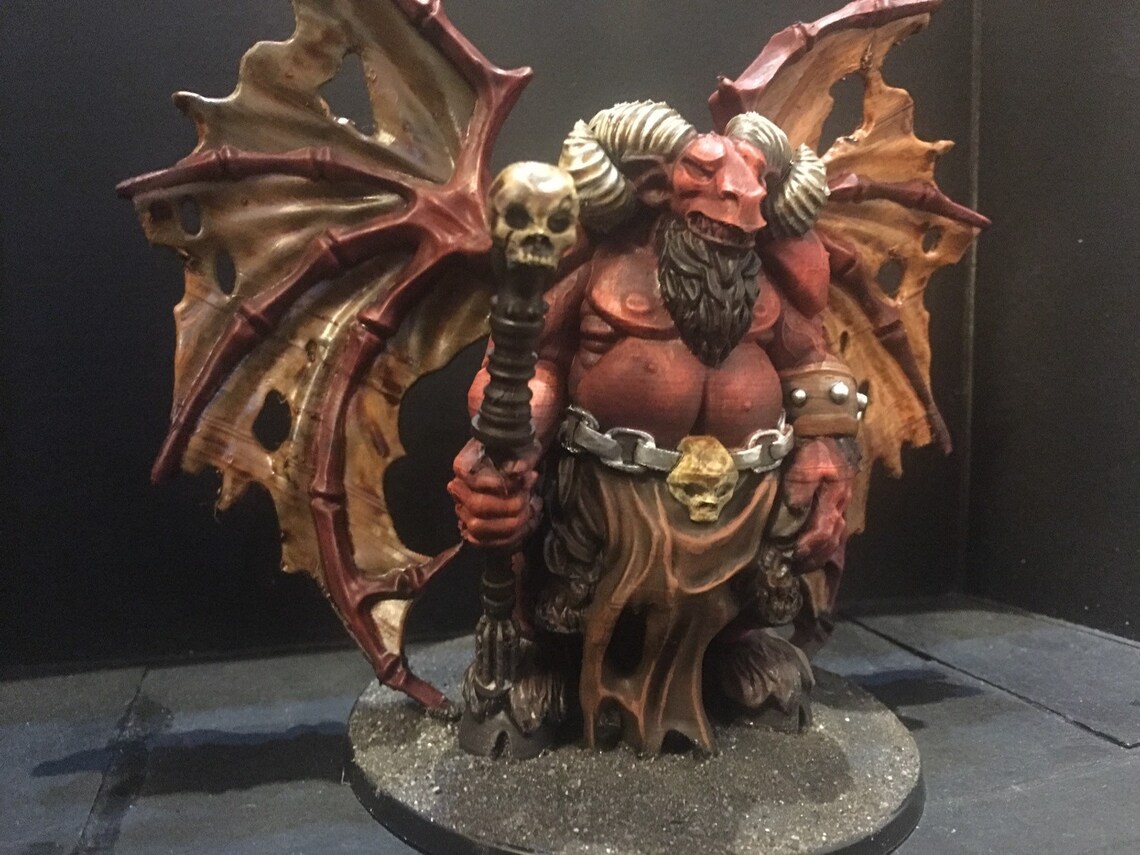3D Printed Hand Painted Dungeons and Dragons Orcus (model by Fat Dragon ...