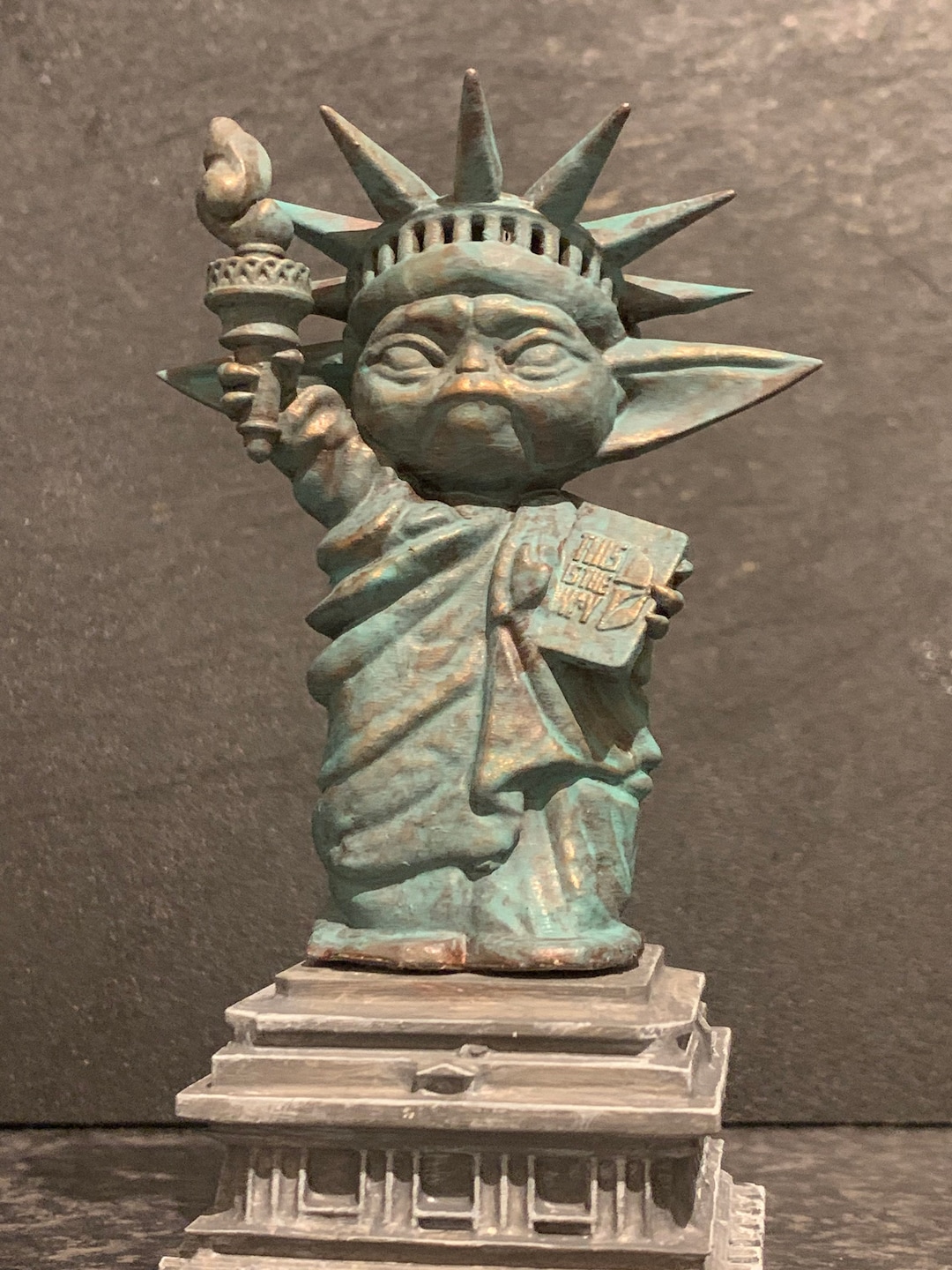 3d Printed Hand Painted Liberty Grogu - Etsy