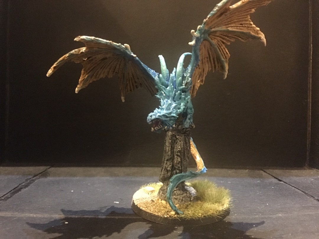 Hand Painted Reaper Miniatures Blue Temple Dragon - Etsy