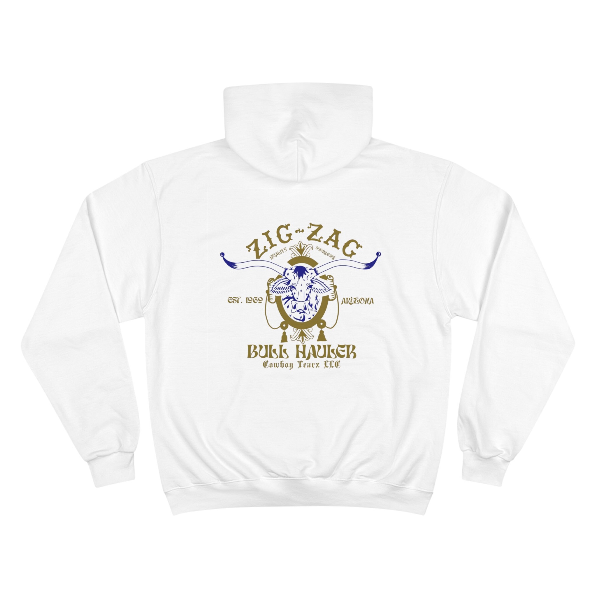 Zig Zag Bull Hauler Champion Hoodie - Etsy