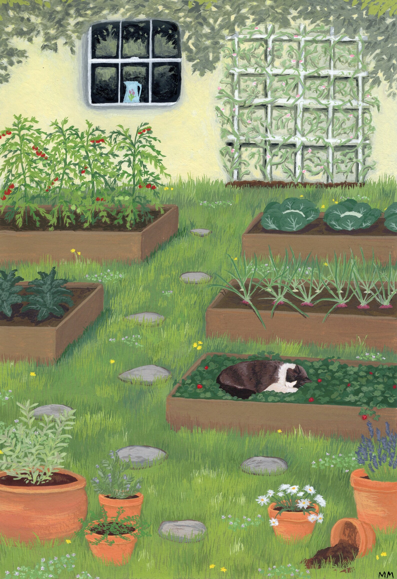 The Kitchen Garden Print - Etsy