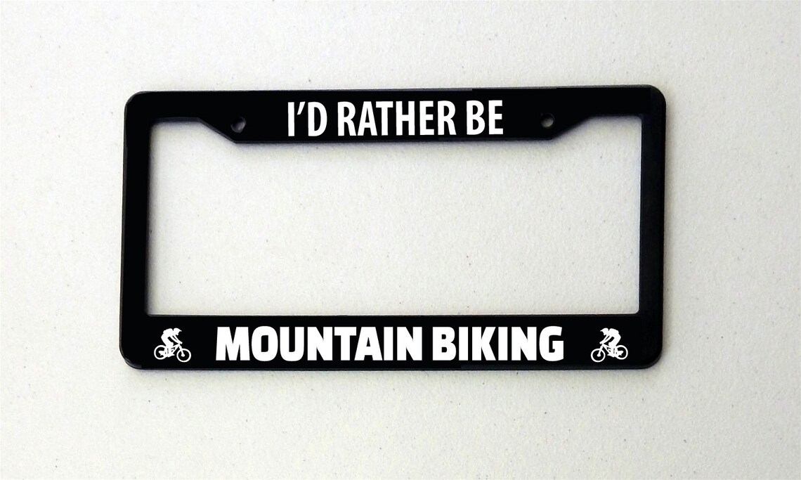 Mountain Biking License Plate Frame Mountain Bike Gift Car - Etsy