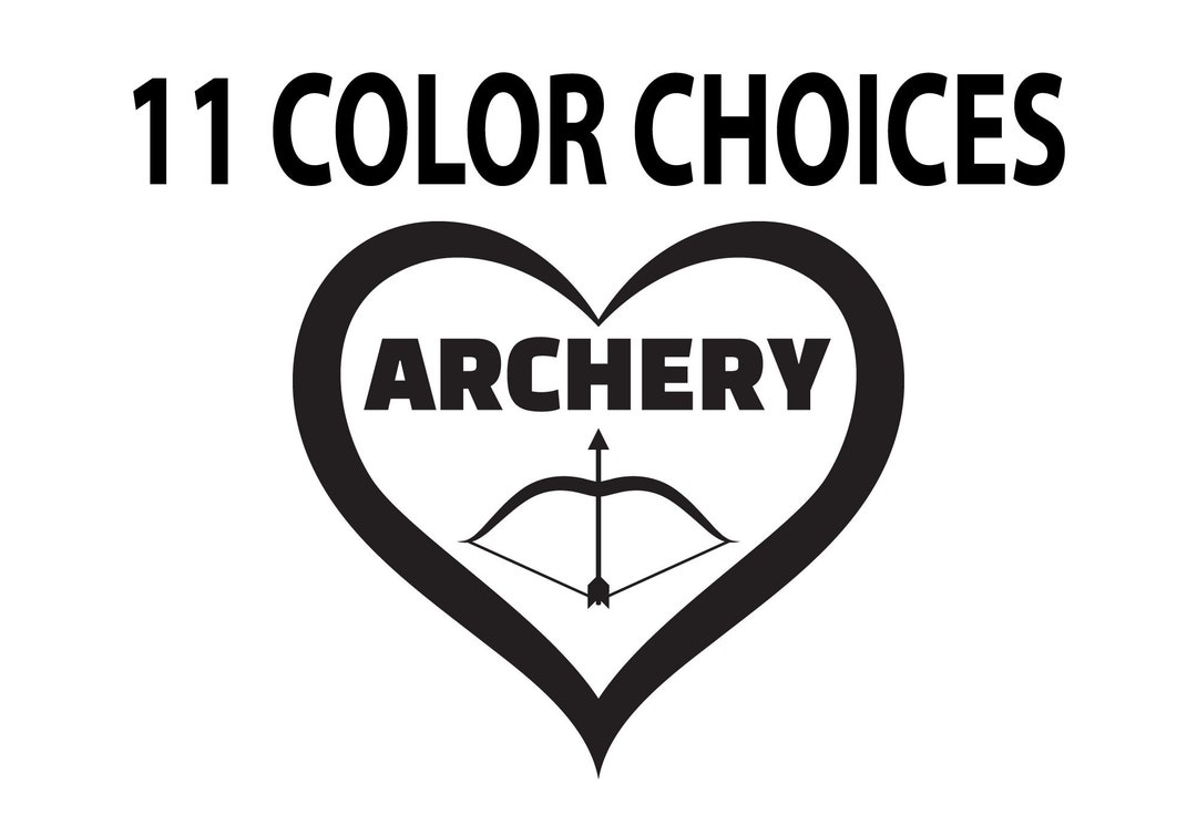 I Love Archery Sticker - Archery Decal - Gift for for Archery Lovers ...