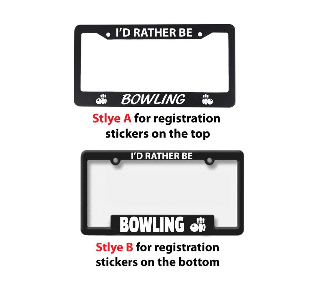 Bowling License Plate Frame I'D Rather Be Bowling Gift - Etsy.de
