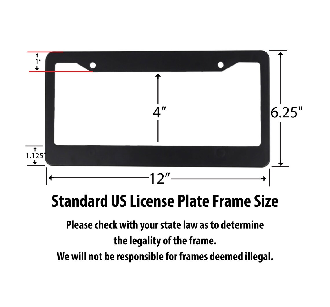 Hockey Player License Plate Frame I'D Rather Be Playing | Etsy