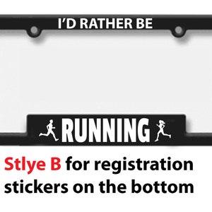Running License Plate Frame - Runner License Plate Frame - Runner Car ...