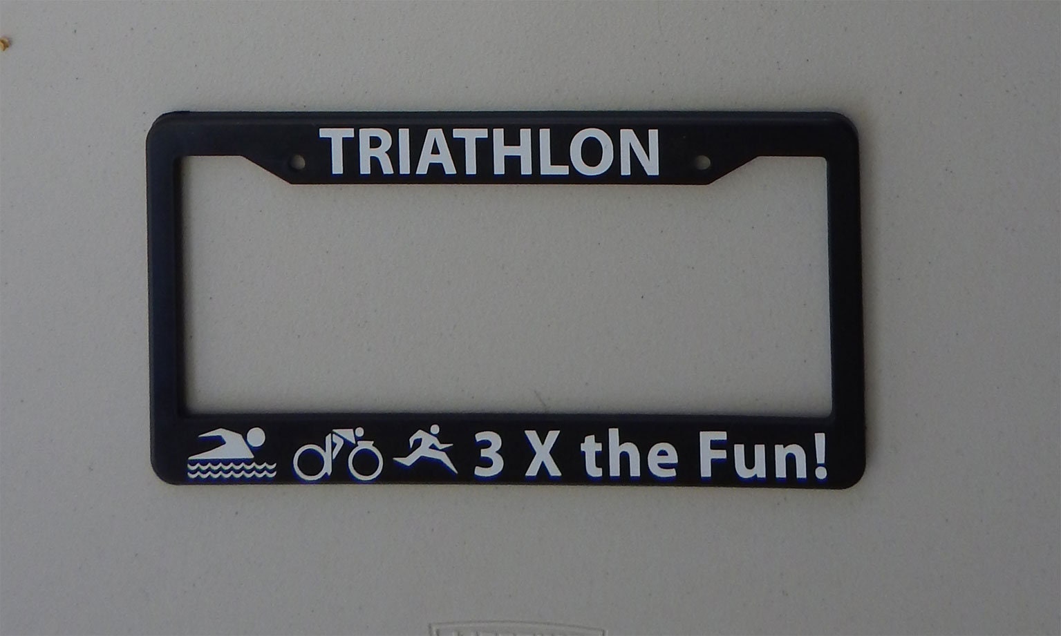 Triathlon License Plate Frame Swim Bike Run Ironman | Etsy