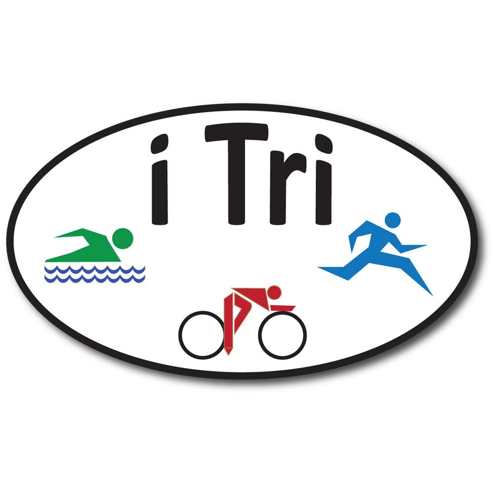 Triathlon Decal Bumper Sticker-car Decal. Indoor or Outdoor - Etsy