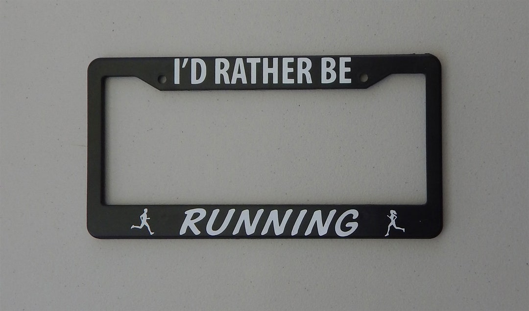 Running License Plate Frame Runner License Plate Frame - Etsy