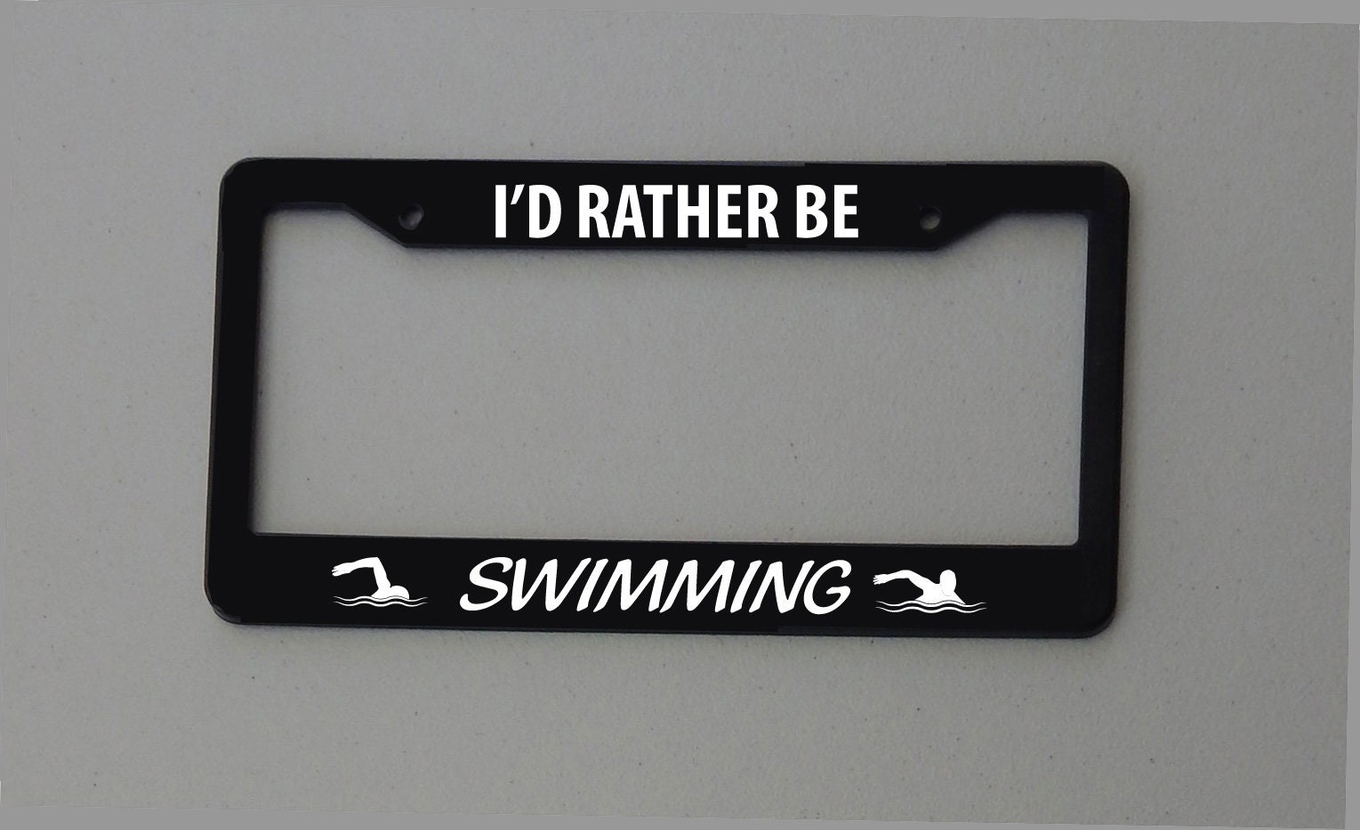 Swimmer License Plate Frame I'D Rather Be Swimming Gift | Etsy