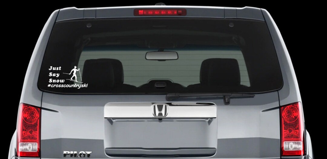 Cross Country Ski Window Sticker Decal, Cross Country Skier Gift, Just ...