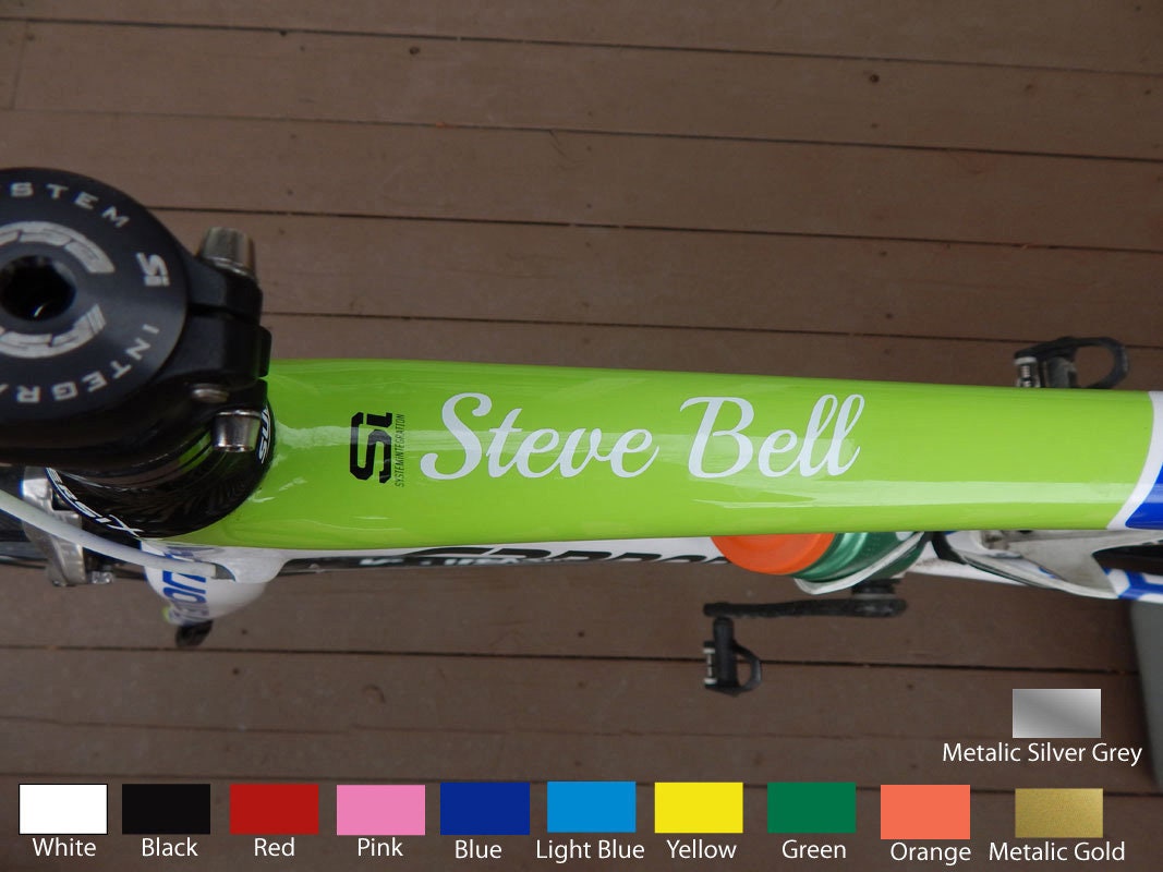 Large Bike Name Decal sticker Helmet Decal Water Bottle - Etsy