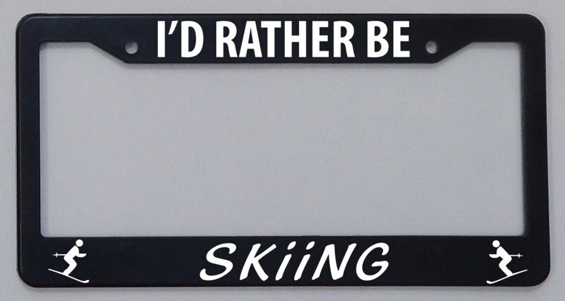 Skiing License Plate Frame Skier License Plate Frame | Etsy