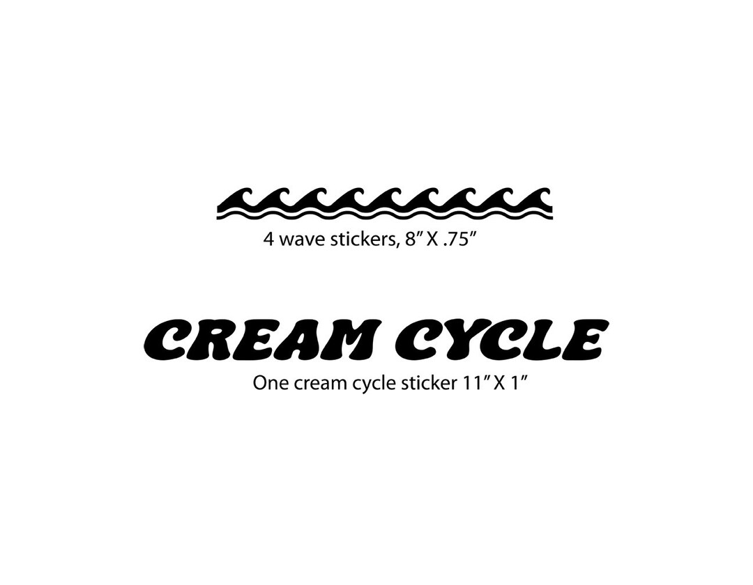 Cream Cycle Custom Sticker Order - Etsy