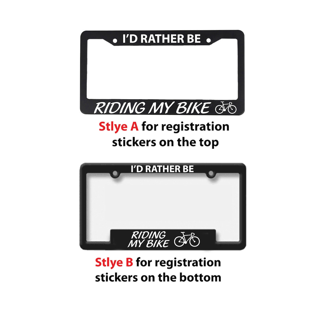 Cycling License Plate Frame - Biking License Plate Frame - Cyclist ...