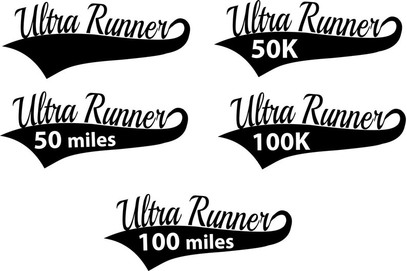 Ultra Runner Decals Sticker. Ultra Running Decals. 50K 50 | Etsy