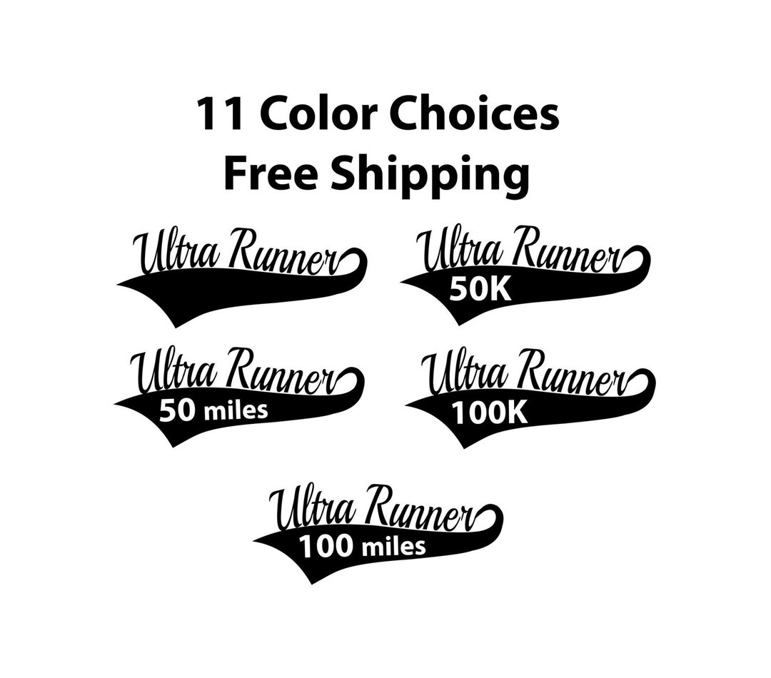 Ultra Runner Decals – Sticker. Ultra Running Decals. 50K, 50 Mile, 100K ...