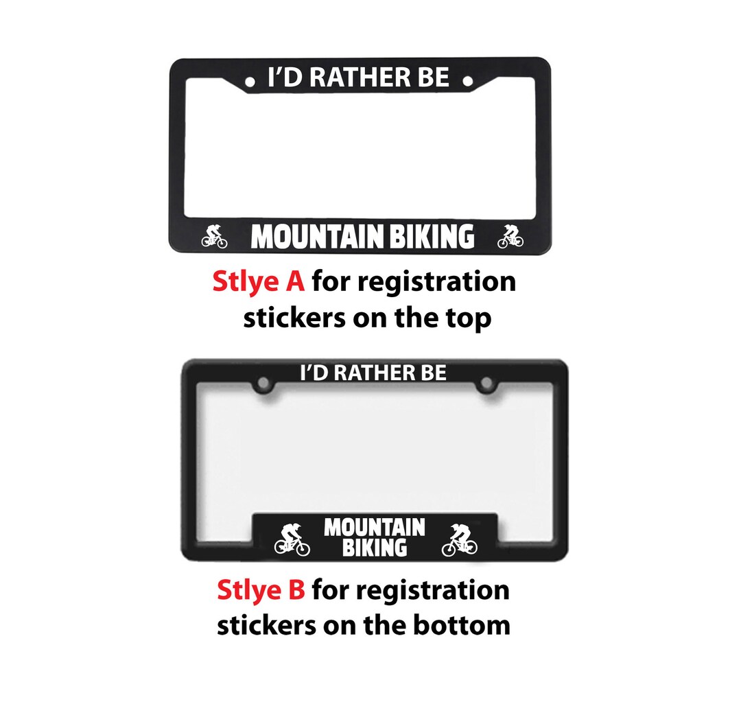 Mountain Biking License Plate Frame, Mountain Bike Gift, Car Tag Frame ...